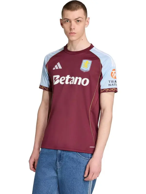 Adidas Aston Villa Fc 25/26 Home Jersey - Maroon / Glow Blue