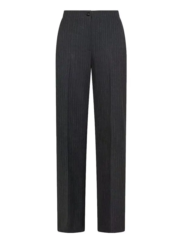 Seventy Pinstripe Trousers - Grey