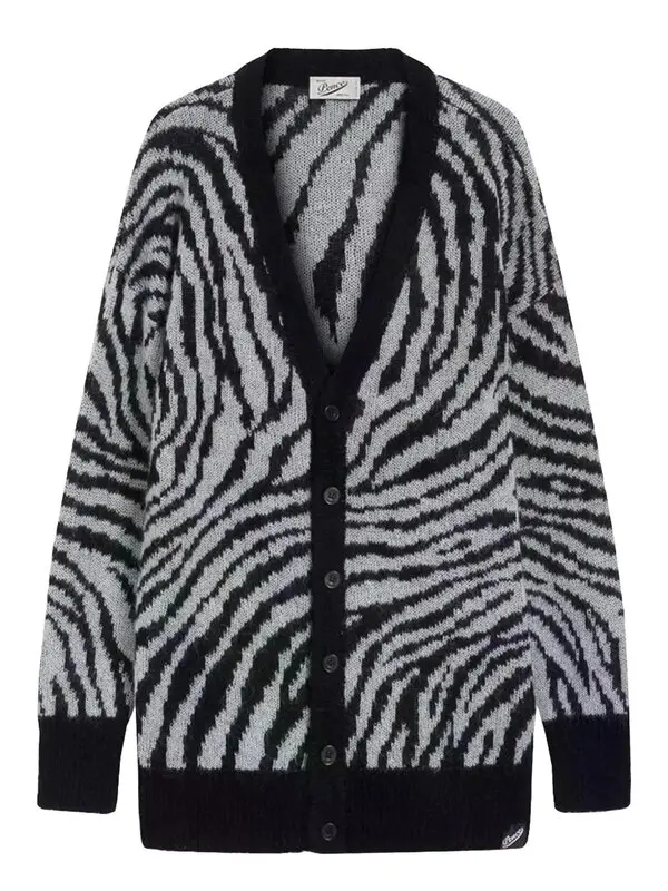 PENCE 1979 Zebra-pattern Cardigan - Black