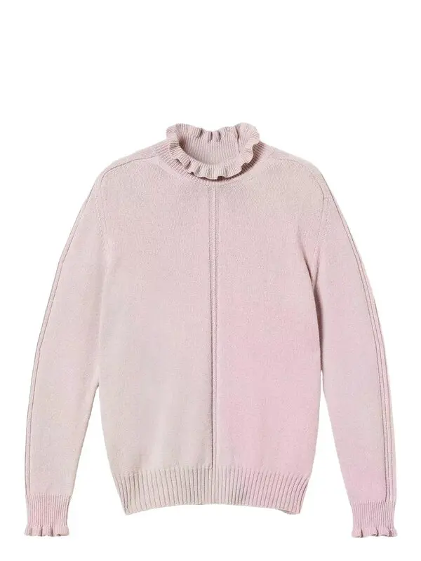 TWINSET Ruffled High-neck Sweater - Pink
