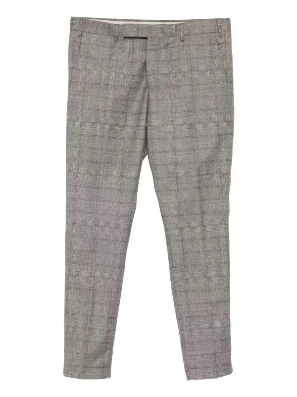 PT TORINO Checked Pattern Trousers - Grey