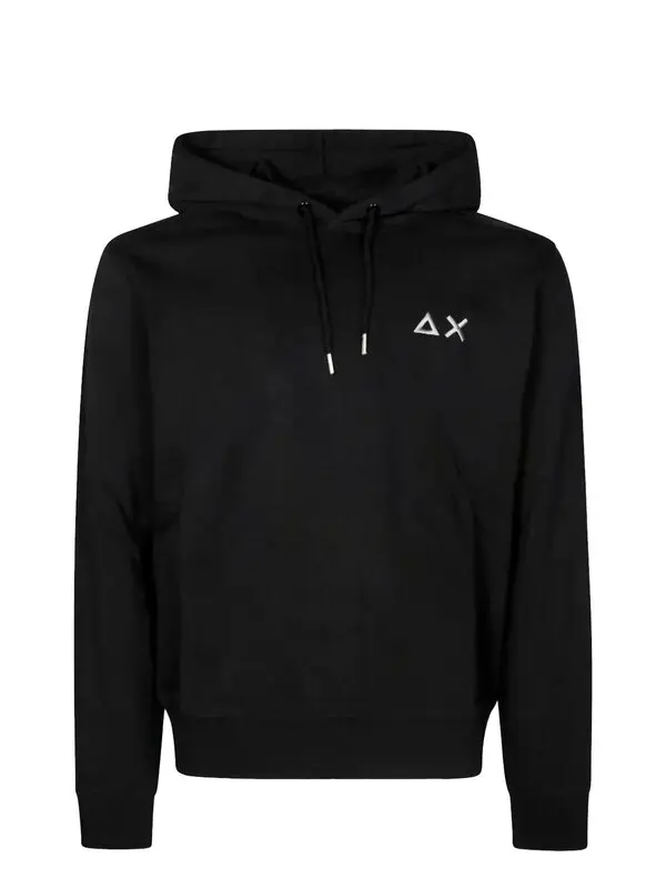 SUN 68 Logo-embroidered Hoodie - Black