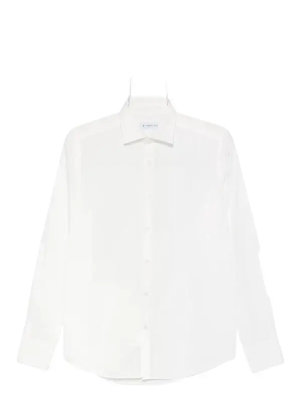 MANUEL RITZ Stretch-cotton Poplin Shirt - White