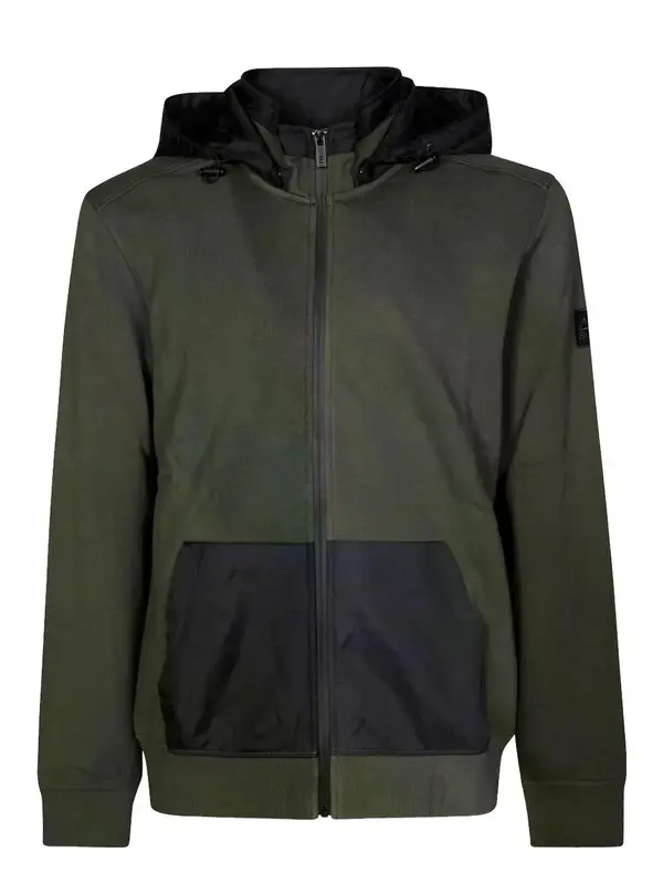 SUN 68 Hooded Bomber Jacket - Green