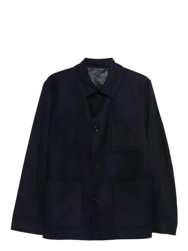 LARDINI Patch-pocket Jacket - Blue