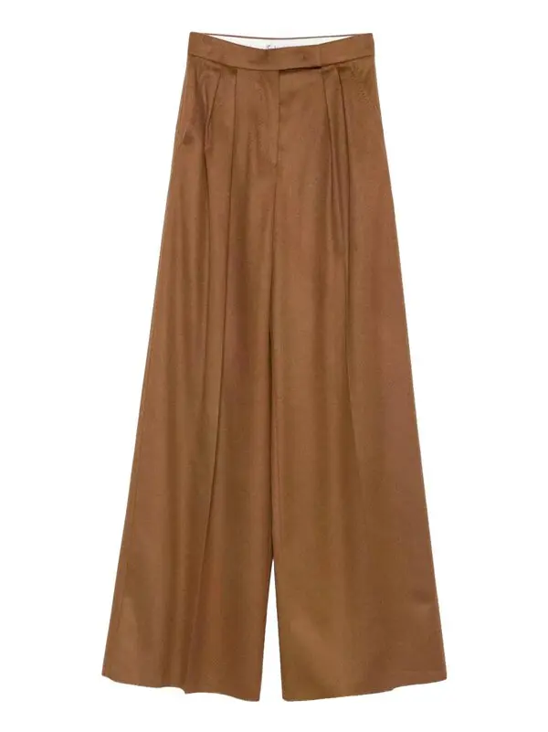 Max Mara Borneo Pleated Trousers - Brown