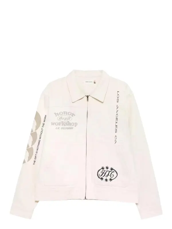 HONOR THE GIFT Graphic-print Zip-up Jacket - Neutrals