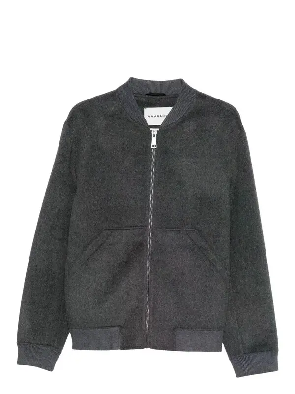 AMARANTO Zip-up Bomber Jacket - Grey