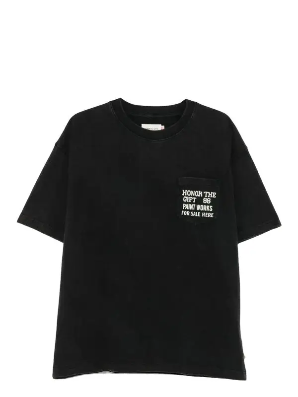 HONOR THE GIFT Chest-pocket T-shirt - Black