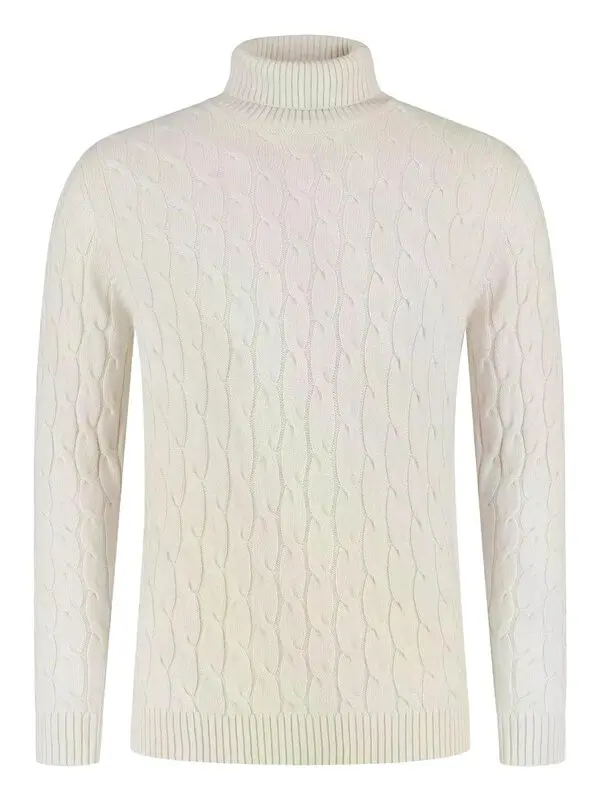 LUIGI BORRELLI Cable-knit Sweater - Neutrals