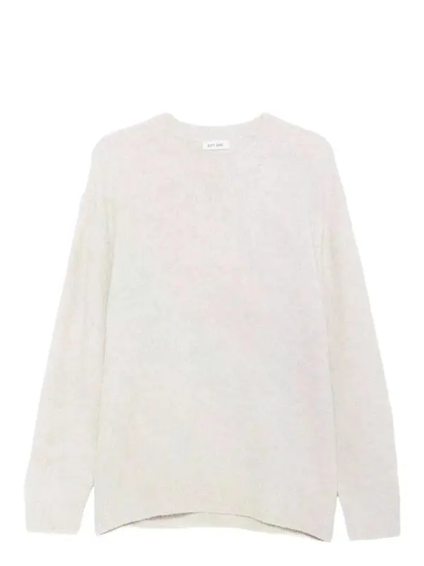 Soft Goat Crewneck Long-sleeve Sweater - Neutrals
