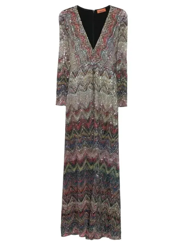 Missoni Zigzag-woven Midi Dress - Neutrals
