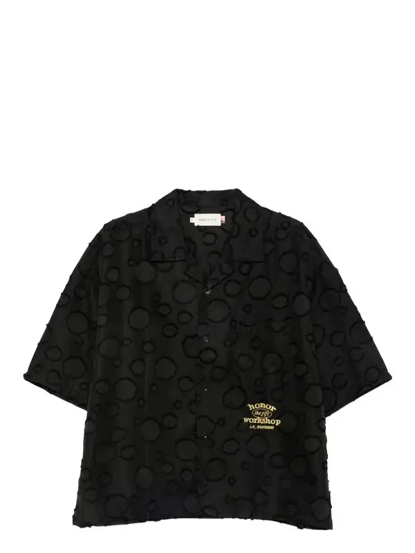 HONOR THE GIFT Circle-patterned Short-sleeve Shirt - Black