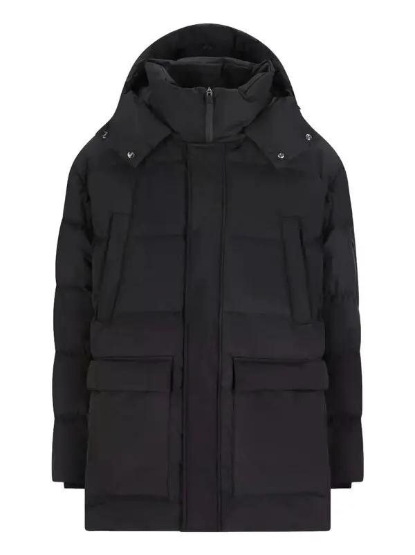 Herno Hooded Pocket Coat - Black