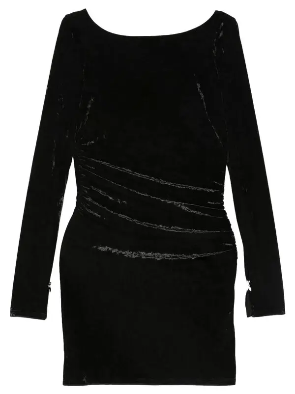 Patrizia Pepe Ruched Mini Dress - Black