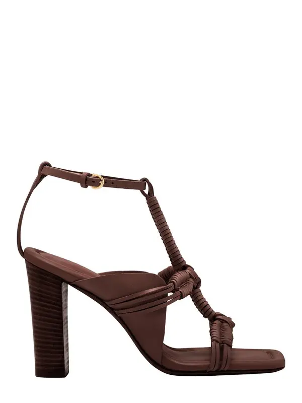 Ulla Johnson Aiko Macrame High Heel - Chestnut