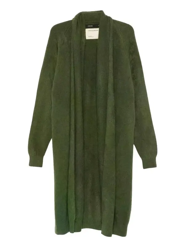 Frenckenberger Open-front Cardigan - Green