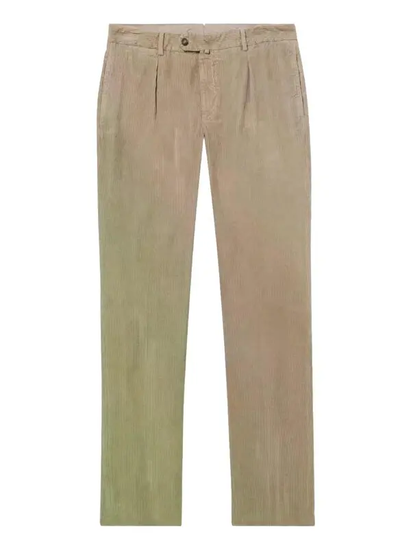 Brooks Brothers Pleat-detailed Corduroy Chino Trousers - Neutrals