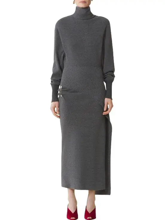LANVIN Wool And Cashmere Midi Dress - Dove