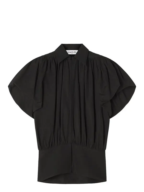LANVIN Cotton Poplin Top - Black