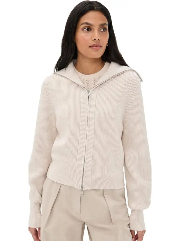 Varley Enrico Knit Jacket - Silver Birch