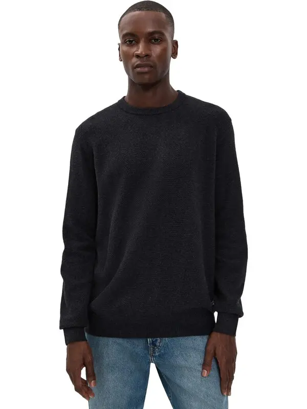 Faherty Brand Jackson Crew Sweater - Wolf Black Heather