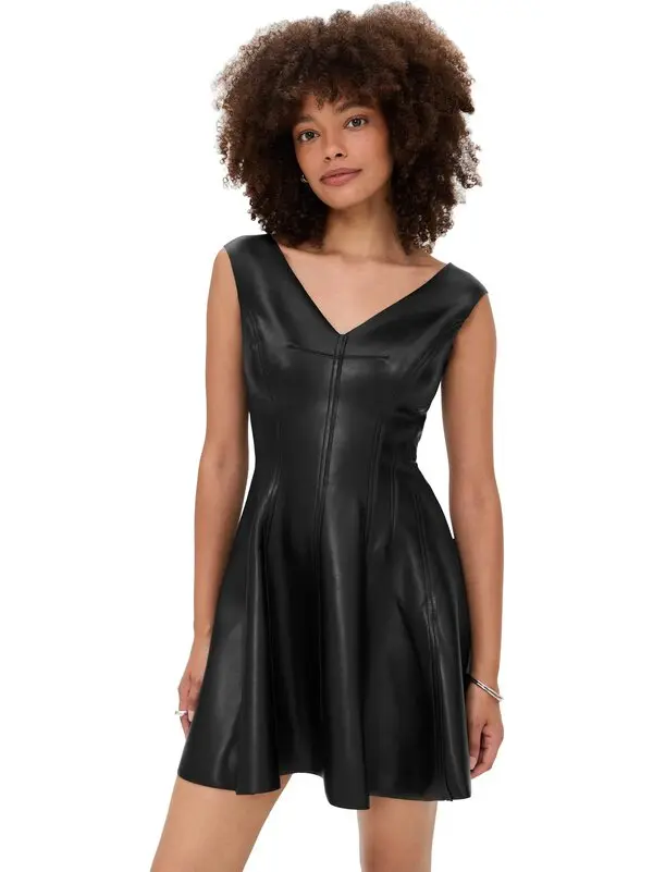 Norma Kamali Grace Mini Dress - Black