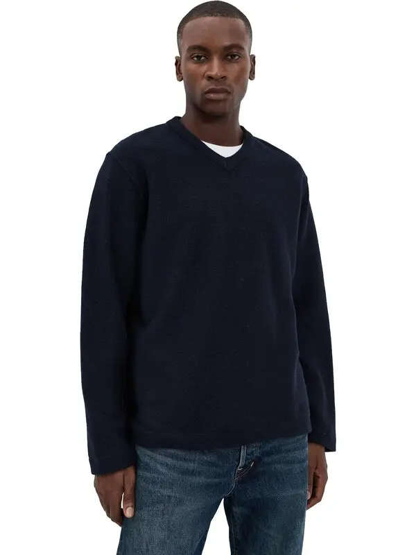 JEANERICA Luca V-neck Sweater - Navy