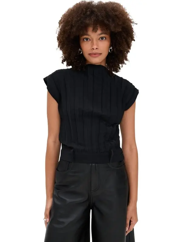 MAISON MARGIELA Pleated Top - Black