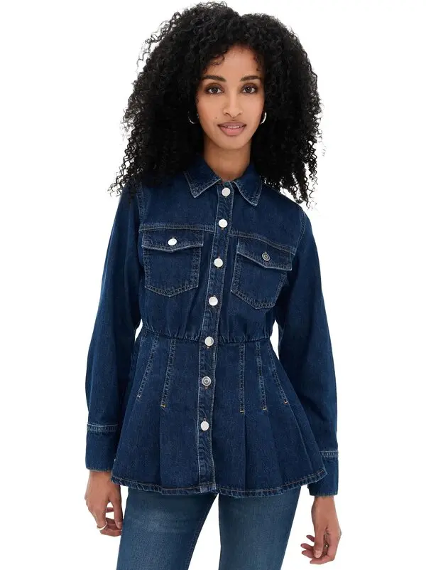 ALIGNE Hana Denim Shirt - Mid Blue