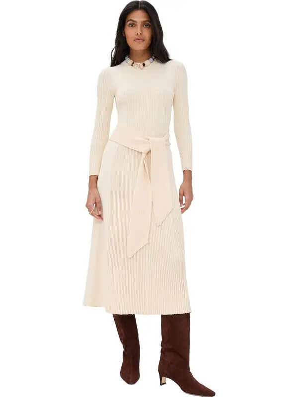 Shoshanna Sam Midi Dress - Cream