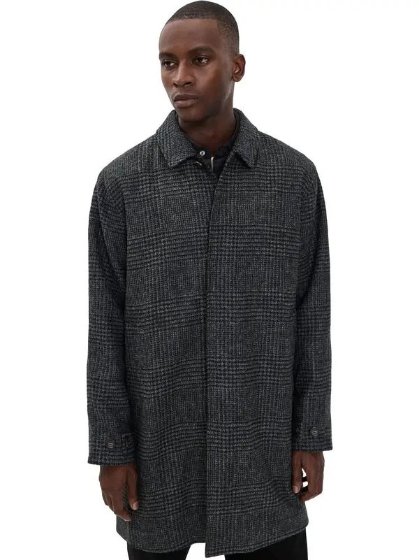 Barbour Lorden Wool Overcoat - Charcoal