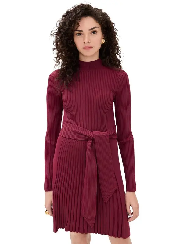 Shoshanna Tara Mini Dress - Burgundy