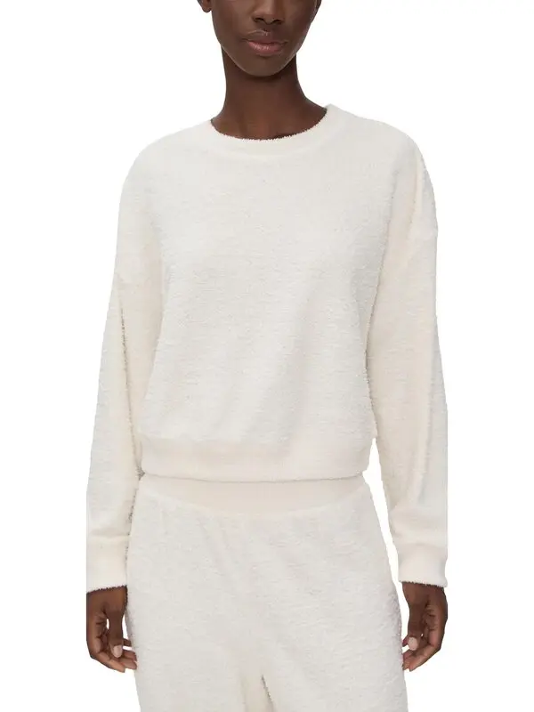 Honeydew Intimates Fuzzy Knit Sweatshirt - Ivory