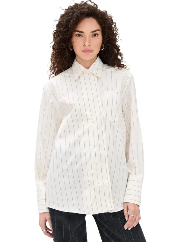 HOUSE OF DAGMAR Asymmetric Shirt - White