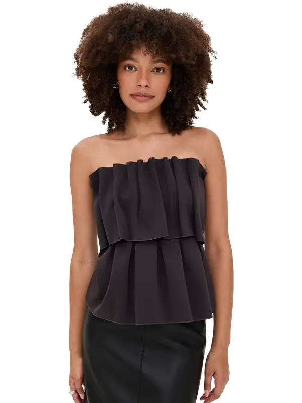 HOUSE OF DAGMAR Sculpted Tube Top - Chocolate Brown