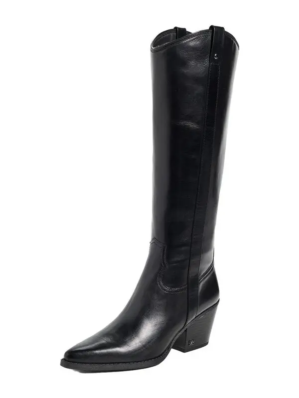 Sam Edelman Wyatt Leather Boots - Black
