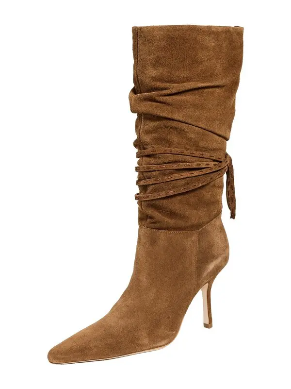 Cinq À Sept Samina Wrap Around Heel Boots - Golden Sienna