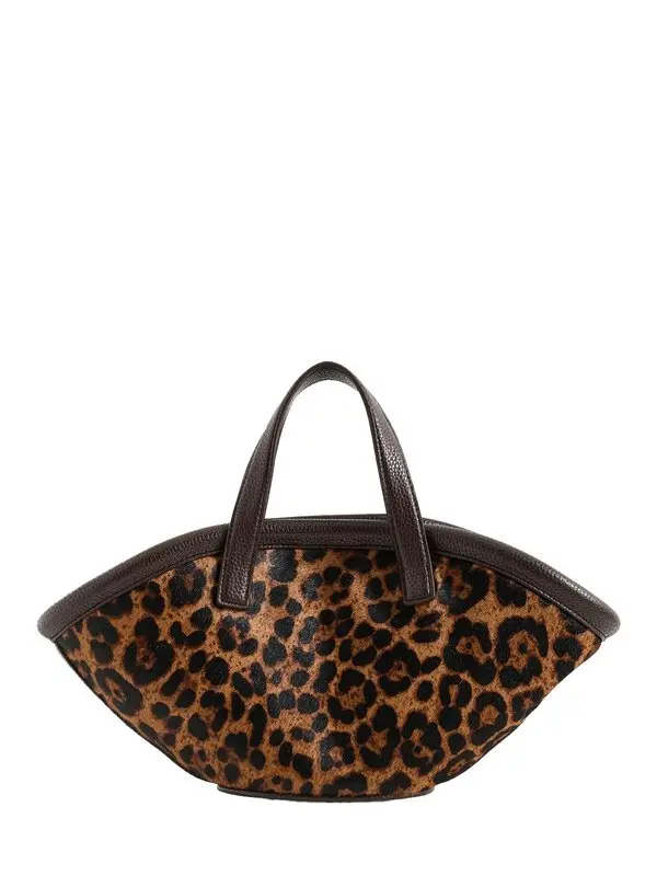 SIMONMILLER Haircalf Mini Mercado Tote - Choco Brown Leopard