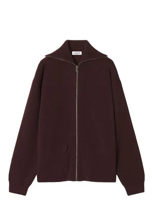 LANVIN Cashmere Zip-up Cardigan - Bacchus