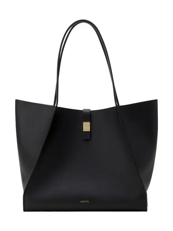 LANVIN Concerto Arpège Leather Tote Bag - Black