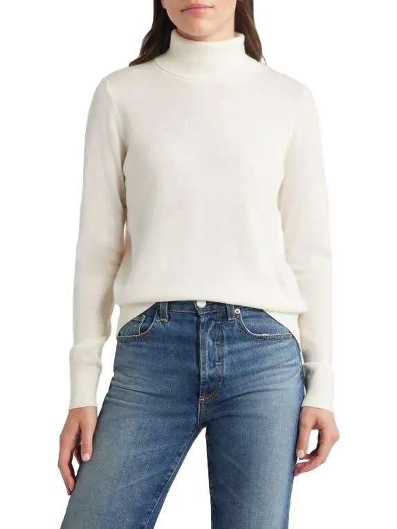 Pendleton Merino Wool Turtleneck Sweater - Ivory