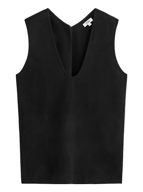 Cos Double-faced Wool Tank - Black