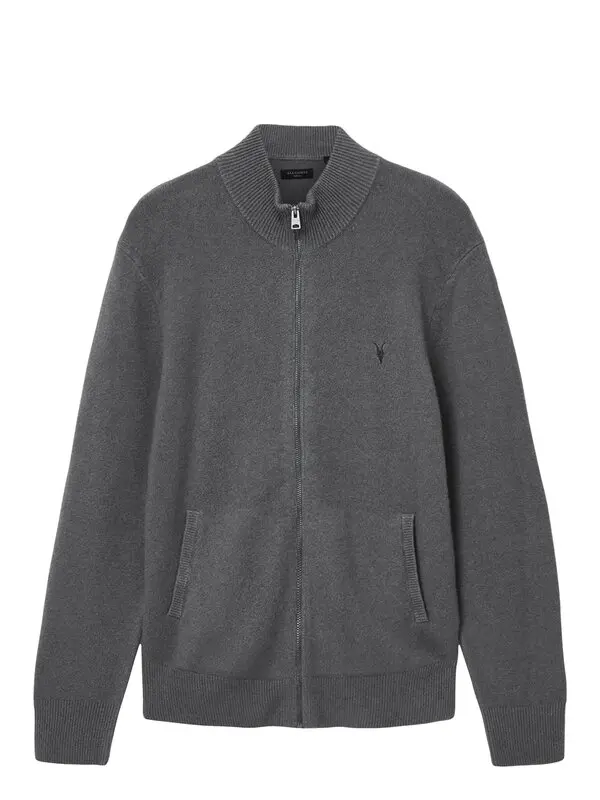 ALLSAINTS Statten Zip-up Cardigan - Grey