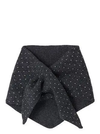 Sandro Wool And Cashmere Scarf - Charcoal