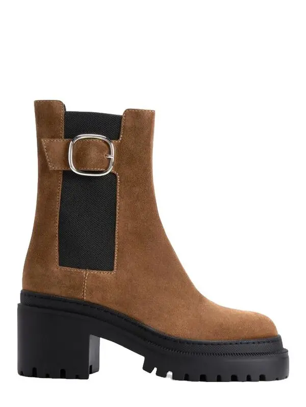 GIUSEPPE ZANOTTI Mairi Buckle Chelsea Boots - Brown