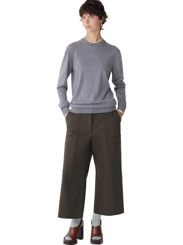 CALLAS MILANO Wyeth Cropped Wide Leg Pants - Green