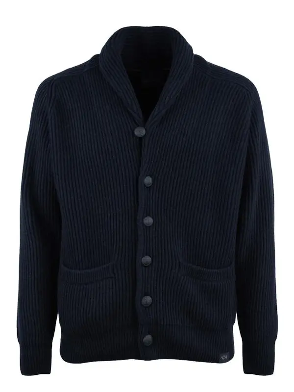 Paul & Shark Wool Cardigan - Blue