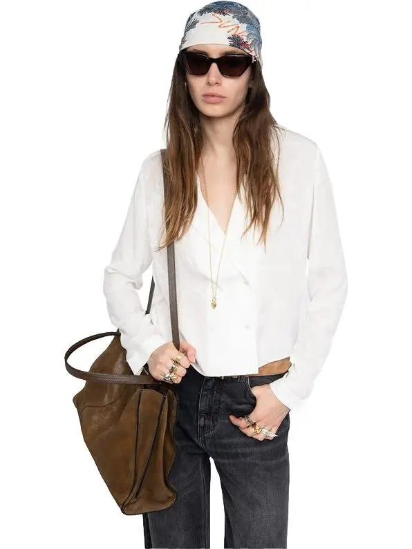 Zadig&Voltaire Jacquard Silk Shirt - White