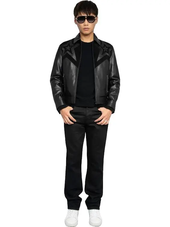 Zadig&Voltaire Locky Star Leather Jacket - Black
